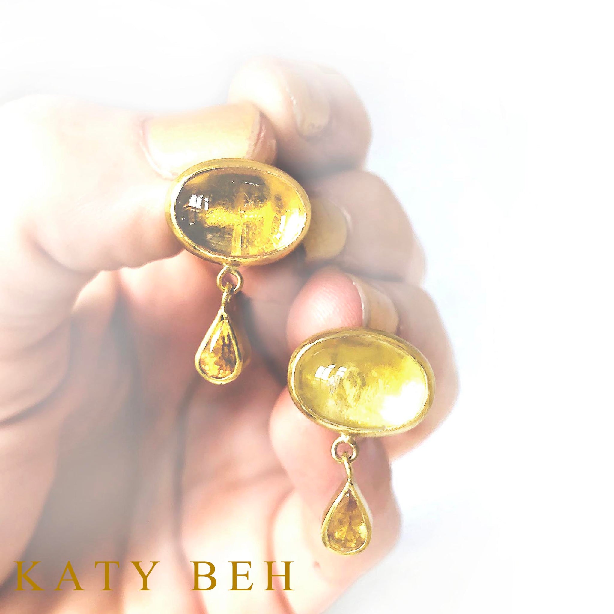 Chloe Citrine and Yellow Sapphire Earrings | Katy Beh Jewelry
