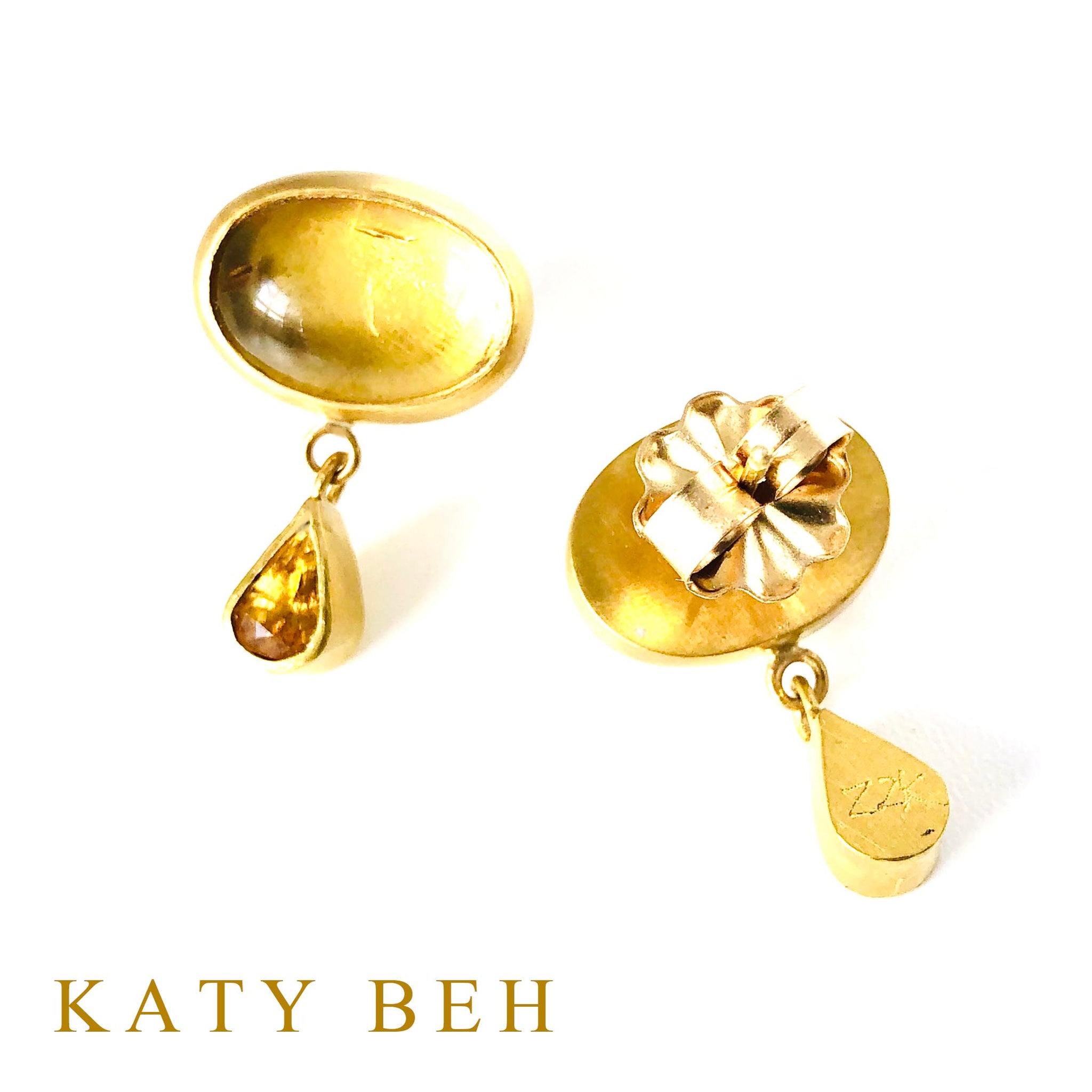 Chloe Citrine and Yellow Sapphire Earrings | Katy Beh Jewelry
