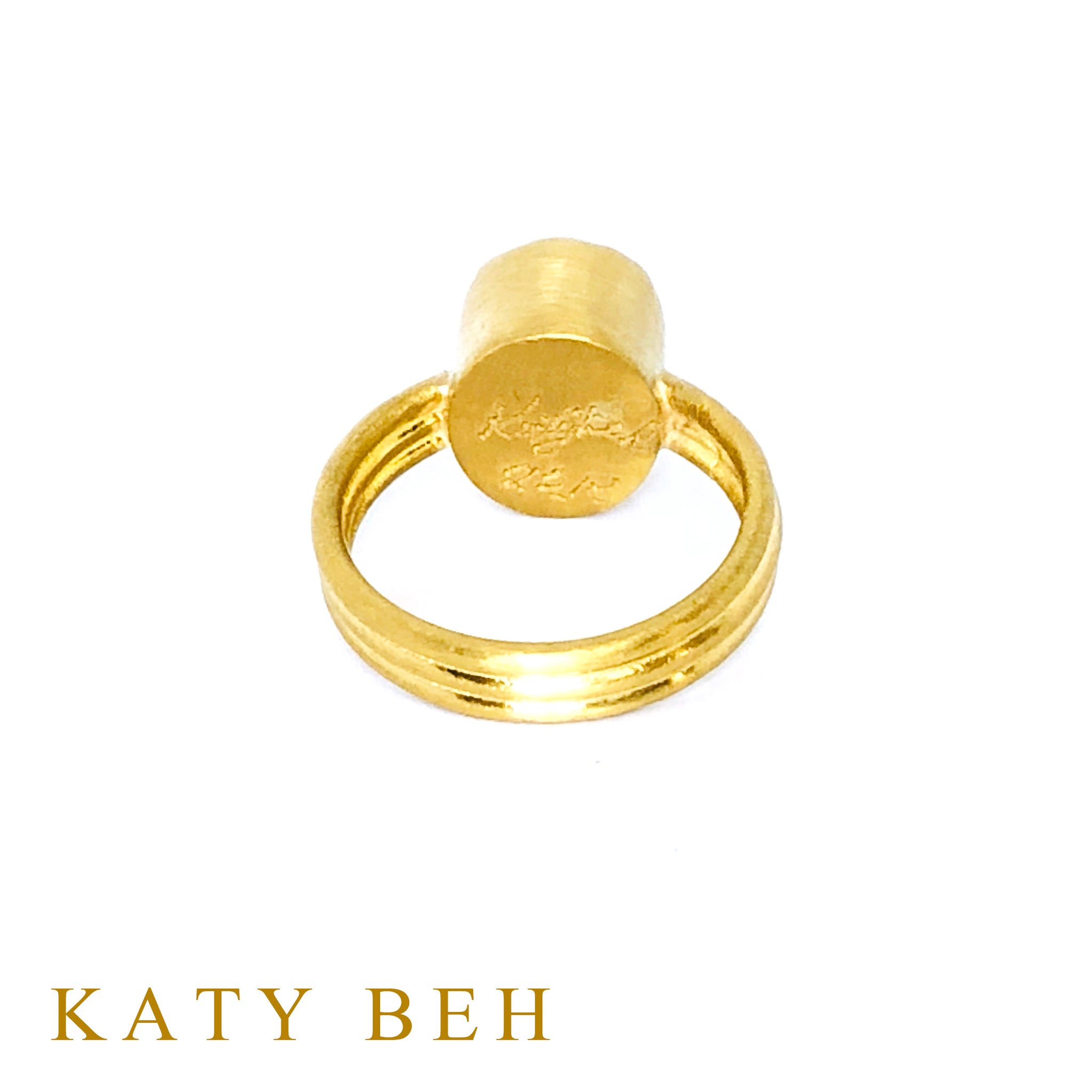Louise Peach Padparadscha Sapphire Ring | Katy Beh Jewelry