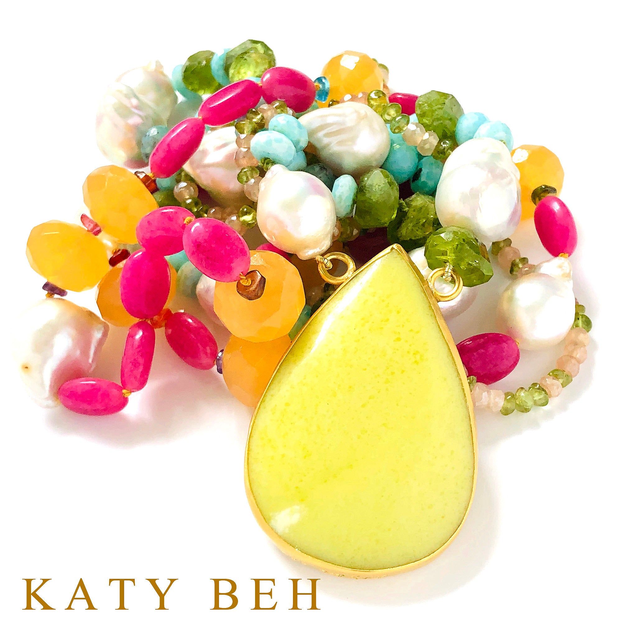 Roma Serpentine and Mixed Semi-Precious Gem Necklace | Katy Beh Jewelry