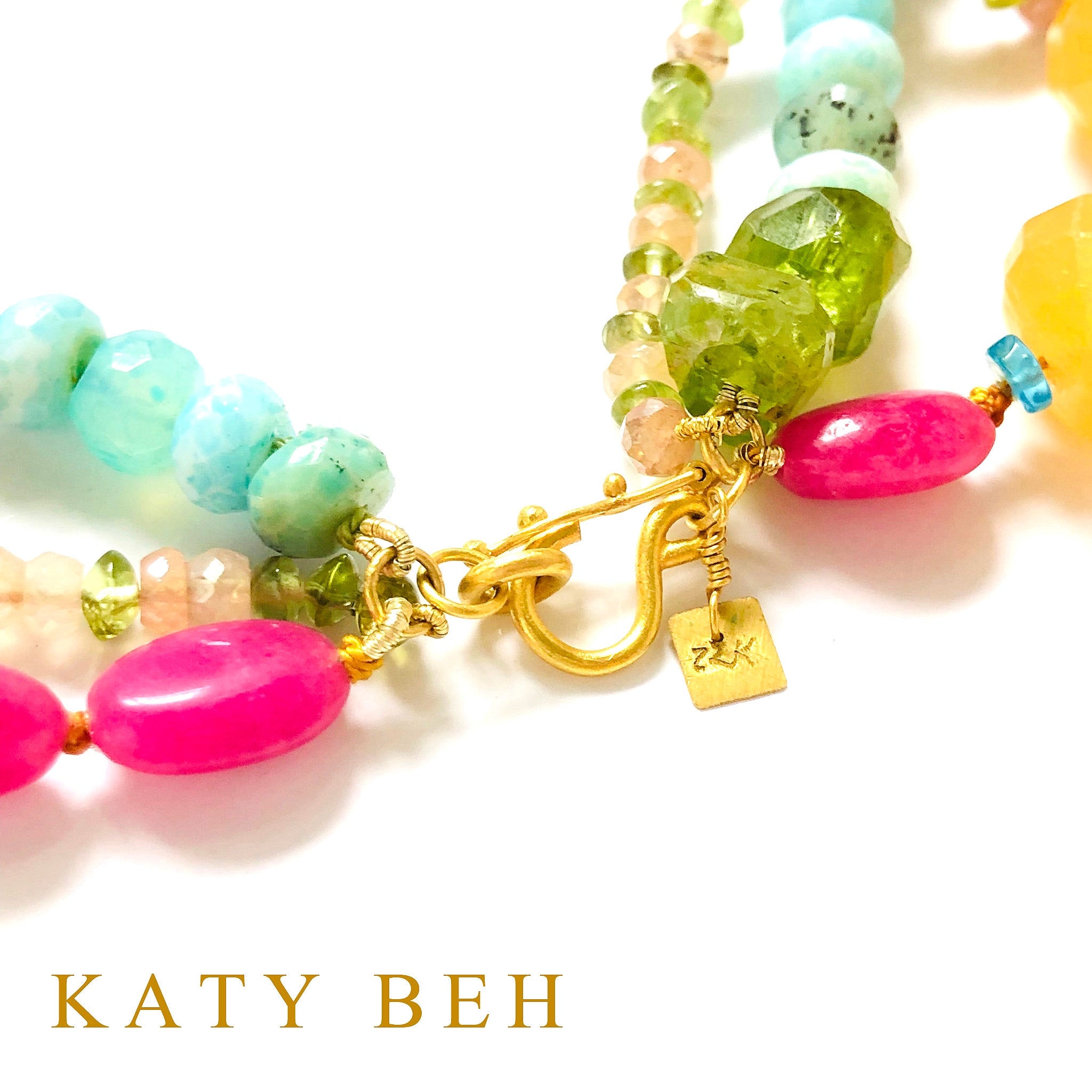 Roma Serpentine and Mixed Semi-Precious Gem Necklace | Katy Beh Jewelry