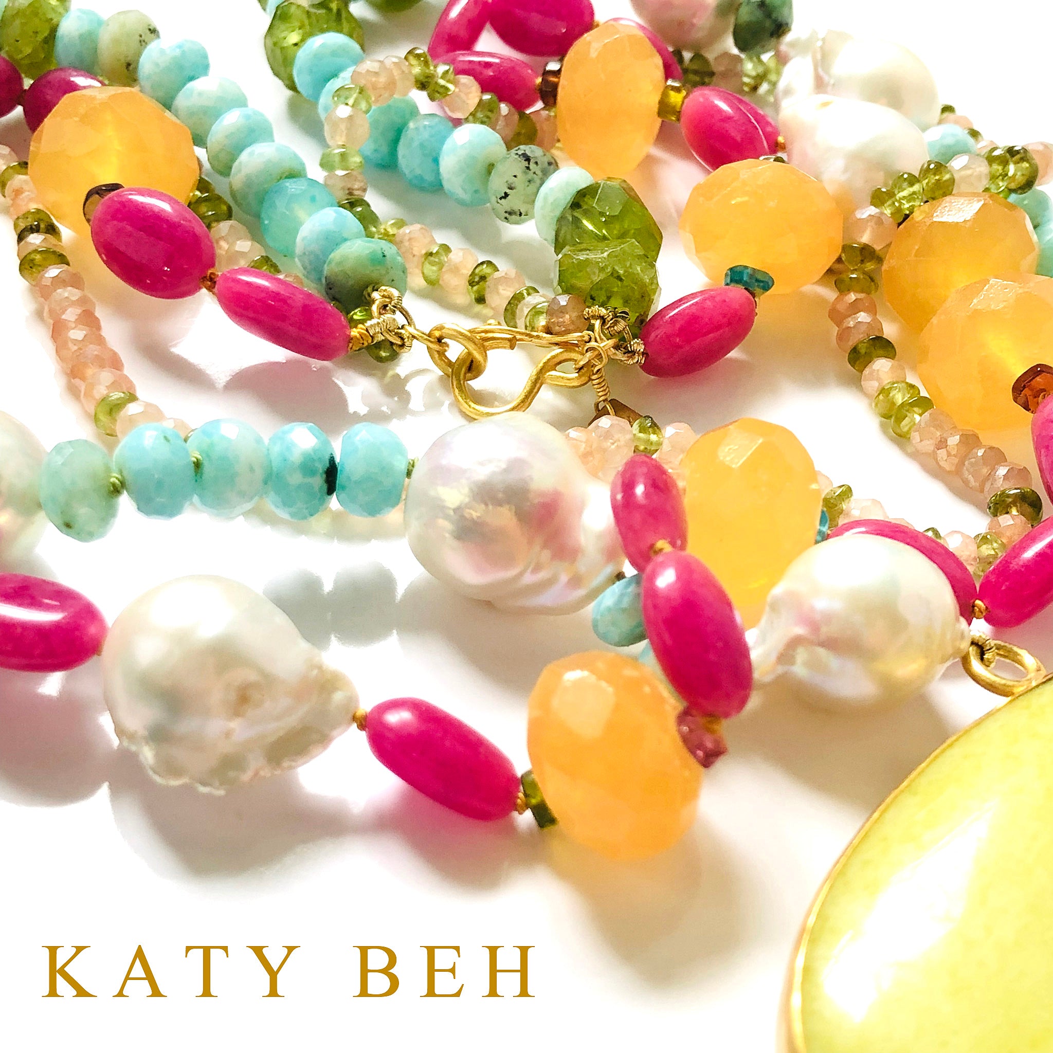 Roma Serpentine and Mixed Semi-Precious Gem Necklace | Katy Beh Jewelry